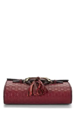 Gucci Burgundy Microssima Leather Emily Crossbody