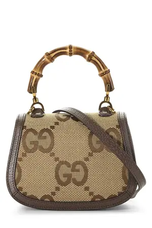 Gucci Jumbo Gg 1947 Bamboo Top Handle Bag