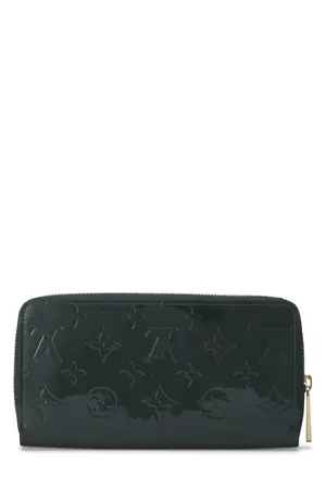 LOUIS VUITTON Vert Bronze Monogram Vernis Zippy Continental Wallet