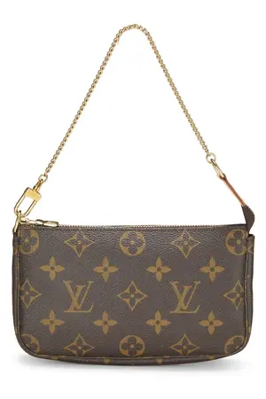 LOUIS VUITTON Monogram Pochette Accessoires Mini - Brown