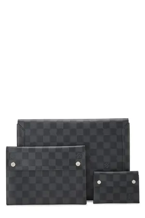 LOUIS VUITTON Damier Graphite Alpha Triple Pochette