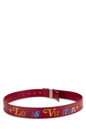 LOUIS VUITTON Calfskin New Wave Belt 85