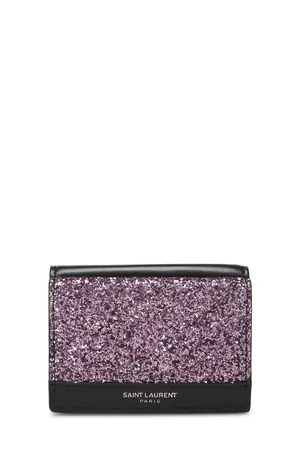Saint Laurent Embellished Compact Wallet - Black