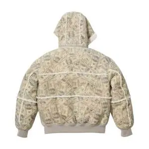 Supreme X Mm6 Maison Margiela Hooded Shearling Bomber Jacket - White