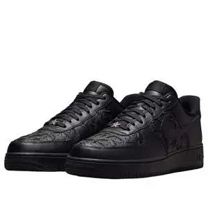 Nike Force 1 Low "black Stars" Sneakers - Black/metallic Silver