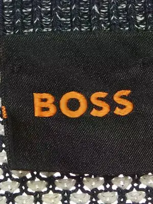 BOSS Two-tone Knit Crew Neck Sweater