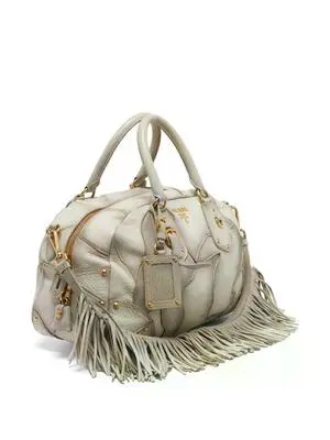 Prada Patchwork Fringe-trimmed Bowler Bag