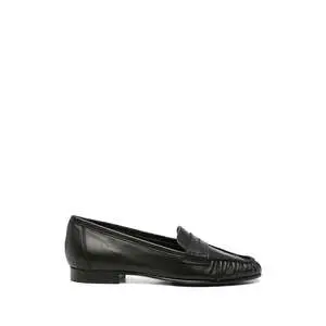AeydĒ Thong Strap Leather Sandals - Black