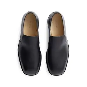 LEMAIRE Leather Slip-on Loafers - Black