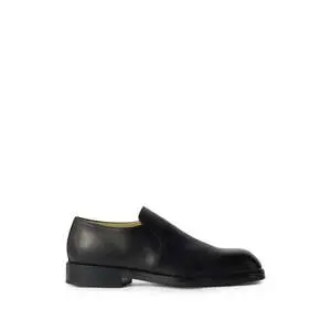 LEMAIRE Leather Slip-on Loafers - Black