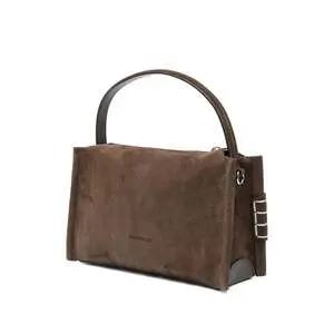 JW Anderson Suede Shoulder Bag With Silver-tone Hardware - Brown