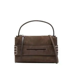 JW Anderson Suede Shoulder Bag With Silver-tone Hardware - Brown