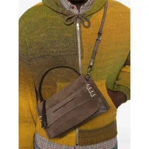 JW Anderson Suede Shoulder Bag With Silver-tone Hardware - Brown