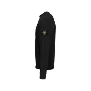 Stone Island Crew Neck Long Sleeve Sweatshirt - Black
