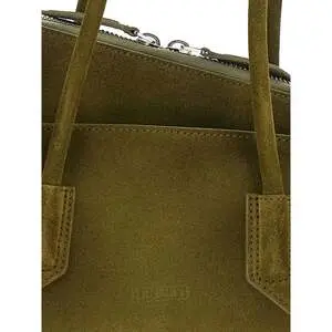 Attico Olive Suede Shoulder Bag - Green