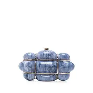 Cult Gaia Light Acrylic Top Handle Clutch Bag - Blue