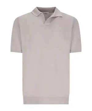 LARDINI Polo-neck T-shirt - Gray