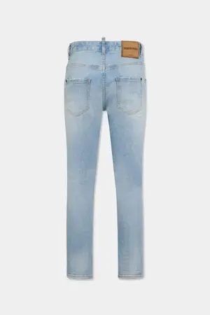 Dsquared2 Super Bleached Stretch Teddy Jeans