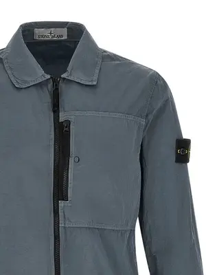 Stone Island Logo Patch Zip-up Jacket