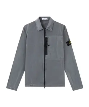 Stone Island Regular-fit Zip-up Overshirt With Chest Pocket