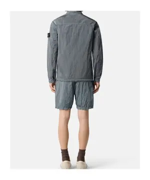 Stone Island Regular-fit Zip-up Overshirt With Chest Pocket