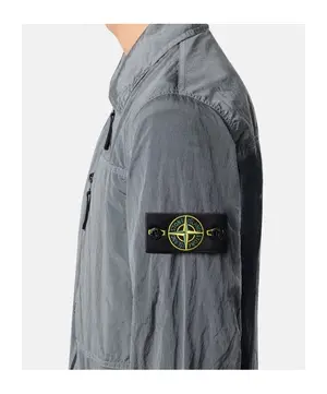 Stone Island Regular-fit Zip-up Overshirt With Chest Pocket