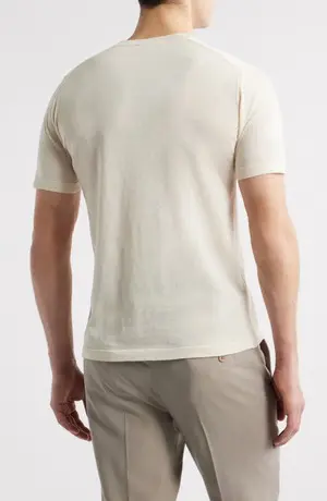 JACK VICTOR Wellington Cotton & Silk Crewneck T-shirt