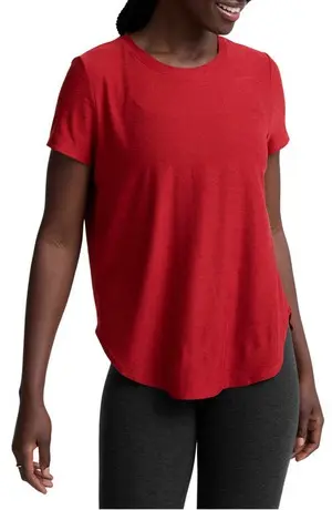 Beyond Yoga Beyond Yoga On The Down Low T-Shirt Ruby Rush Heather
