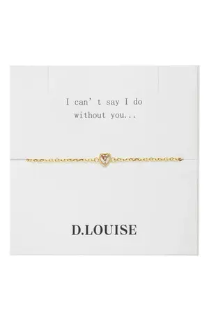 D.LOUISE D. Louise Crystal Heart Bracelet