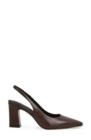 REISS Lorena Slingback Pump - Chocolate