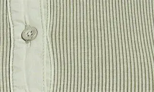 Brooklyn Industries Rib Knit Stretch Cotton Button Up Top