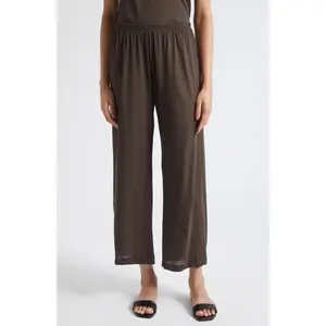 LESET Milo Cropped Cotton Pants - Hickory