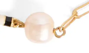Clare V. Le Stripe Freshwater Pearl Necklace
