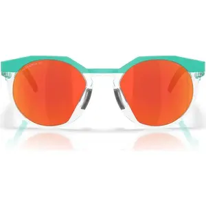 Oakley Hstn 52mm Polarized Round Sunglasses - Celeste/prizm Ruby Polar