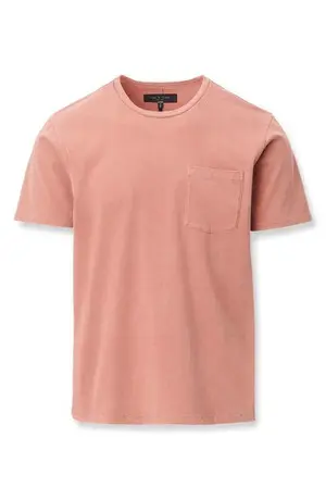 Rag & Bone Classic Fit Garment Dye Pocket T-shirt - Copper