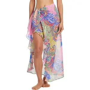 BLEU BY ROD BEATTIE Paisley Long Pareo Cover-up - Pink Multi