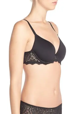 Simone Perele Caresse Underwire Plunge Bra - Black