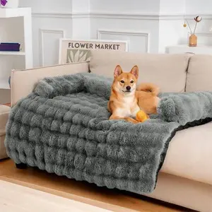 FUNNYFUZZY Cozy Fluffy Sofa Seat Pad - Grey