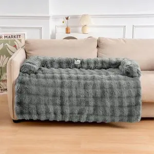 FUNNYFUZZY Cozy Fluffy Sofa Seat Pad - Grey