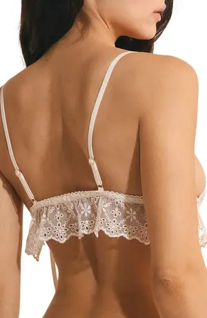ETAM Jane Eyelet Bralette - Ecru
