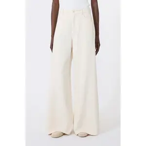 Max Mara Canneti Wide Leg Cotton Pants - Ecru