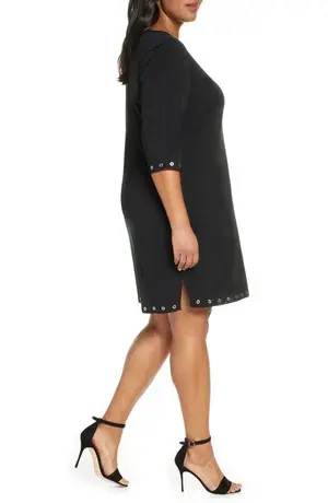 Ming Wang Grommet Detail Sheath Dress