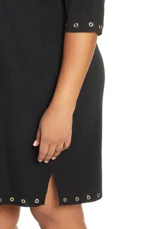 Ming Wang Grommet Detail Sheath Dress