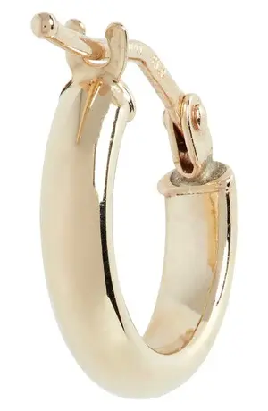 Bony Levy 14k Gold Beveled Edge Huggie Hoop Earrings