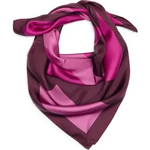 Nordstrom Printed Square Silk Scarf Fuchsia Abstract Shapes