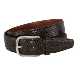 CROOKHORNDAVIS CrookhornDavis Tri-Town Calfskin Dress Belt