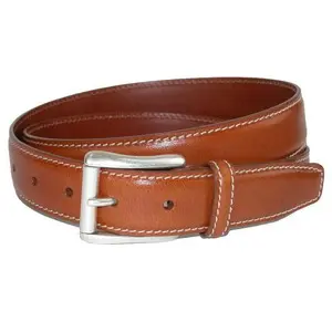 CROOKHORNDAVIS Ciga Calfskin Leather Casual Belt - Tan