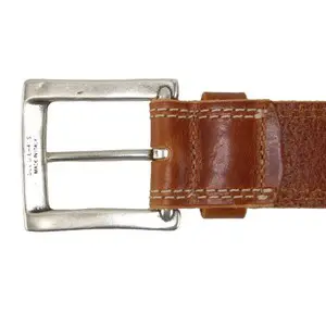 CROOKHORNDAVIS Douglas Soho Casual Pull Up Leather Jean Belt - Tan
