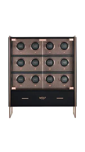 Wolf Axis 12 Piece Watch Winder Cabinet - Copper