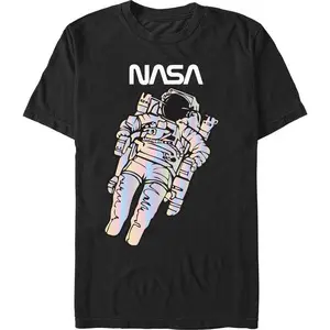 NASA Space Astronaut Logo Graphic T-shirt - Black
